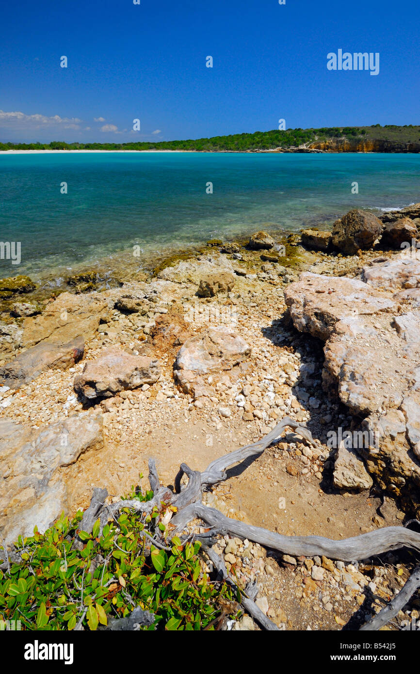 The rough cliffs and shoreline at the Los Morrillos Lighthouse located ...
