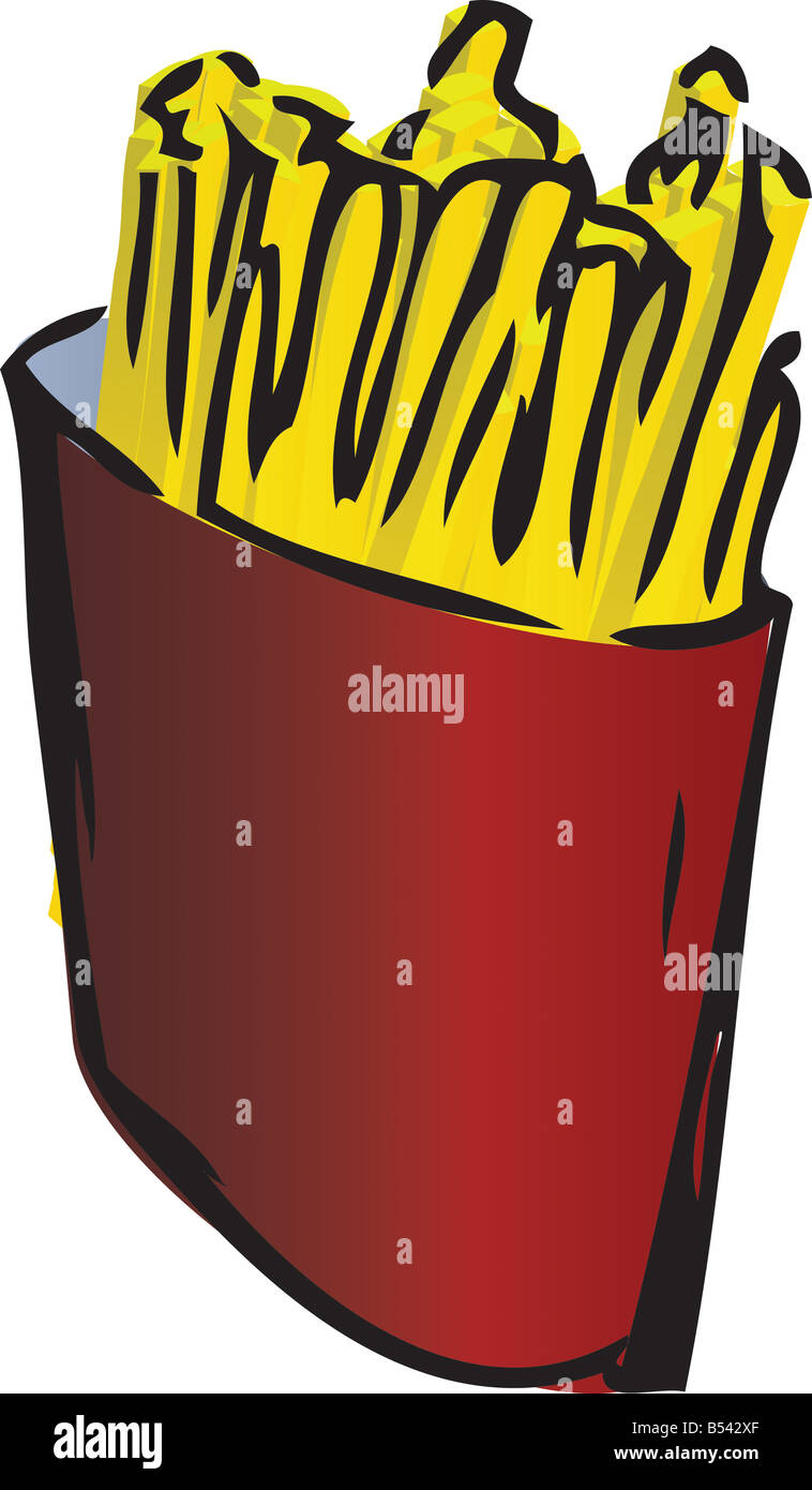 French Fried potatoes french fries illustration hand drawn sketch Stock ...