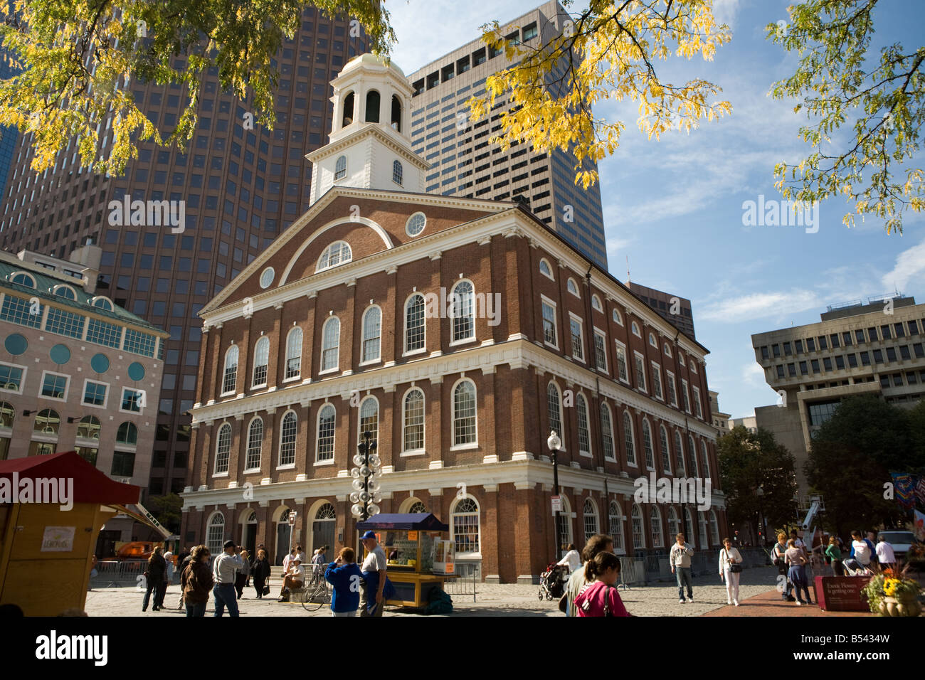 Faneuil Hall designed by Charles Bullfinch Boston Massachusetts Stock ...