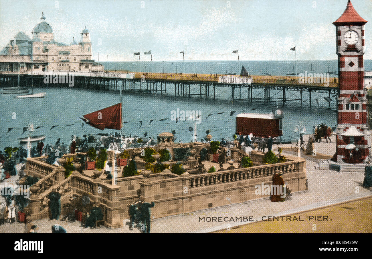 Old vintage seaside picture postcard EDITORIAL USE ONLY Stock Photo - Alamy