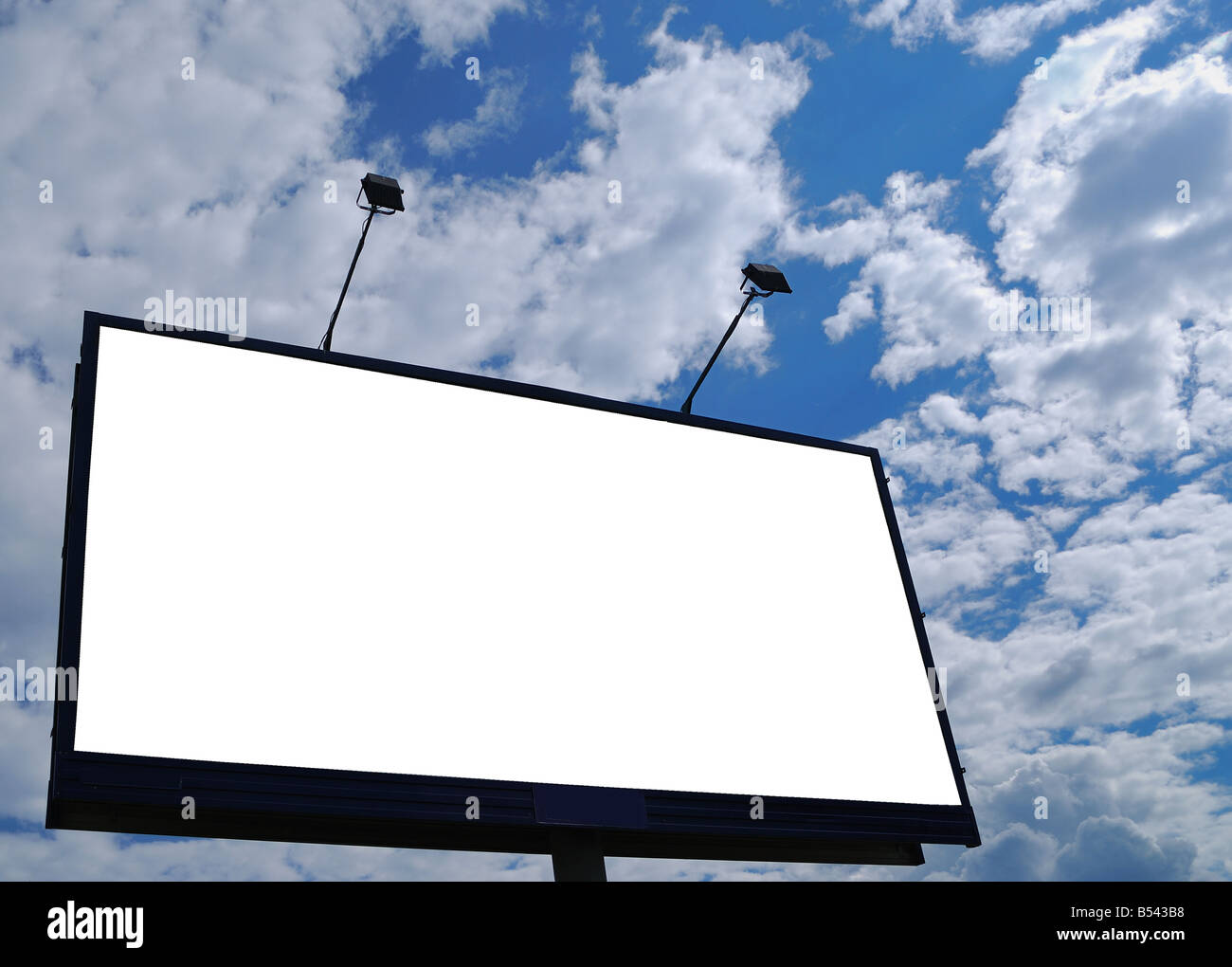 clean empty billboard on a background beautiful sky Stock Photo - Alamy