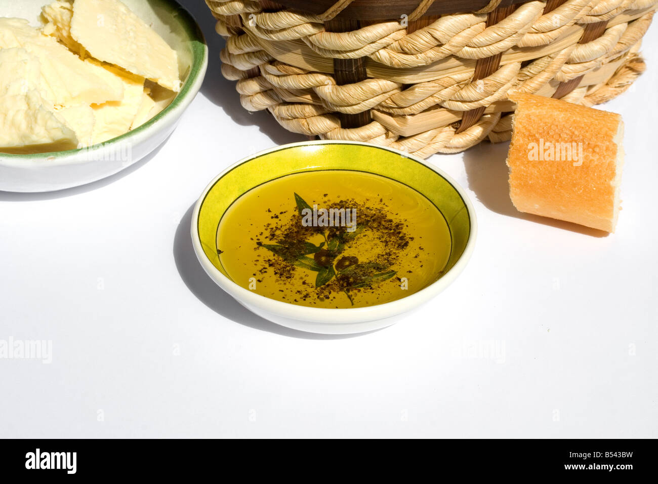 Olive oil and cheese Stock Photo - Alamy
