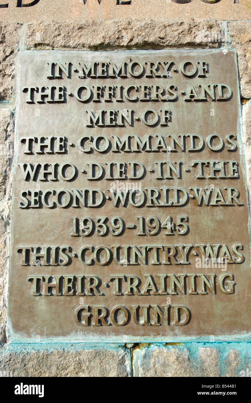 The Commando Memorial WW2 War Memorial Plaque, Spean Bridge A82 ...