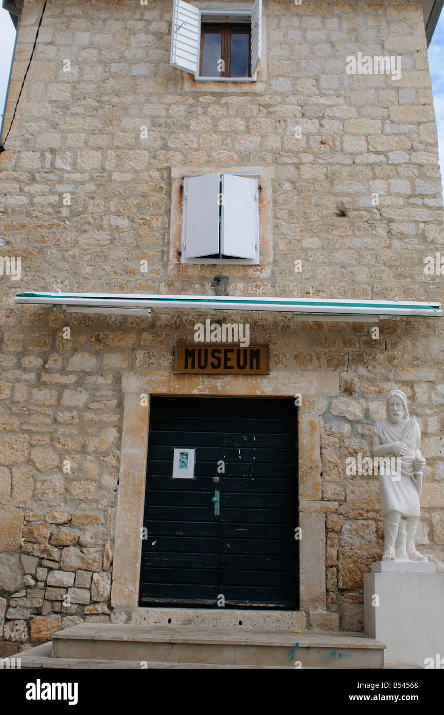 The Church Museum with the Statue of St Victor by Petar Jaksicin in ...