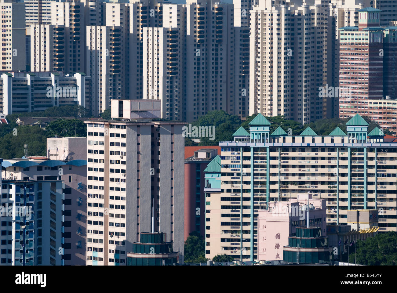 The high rise government housing HDB apartments Stock Photo - Alamy