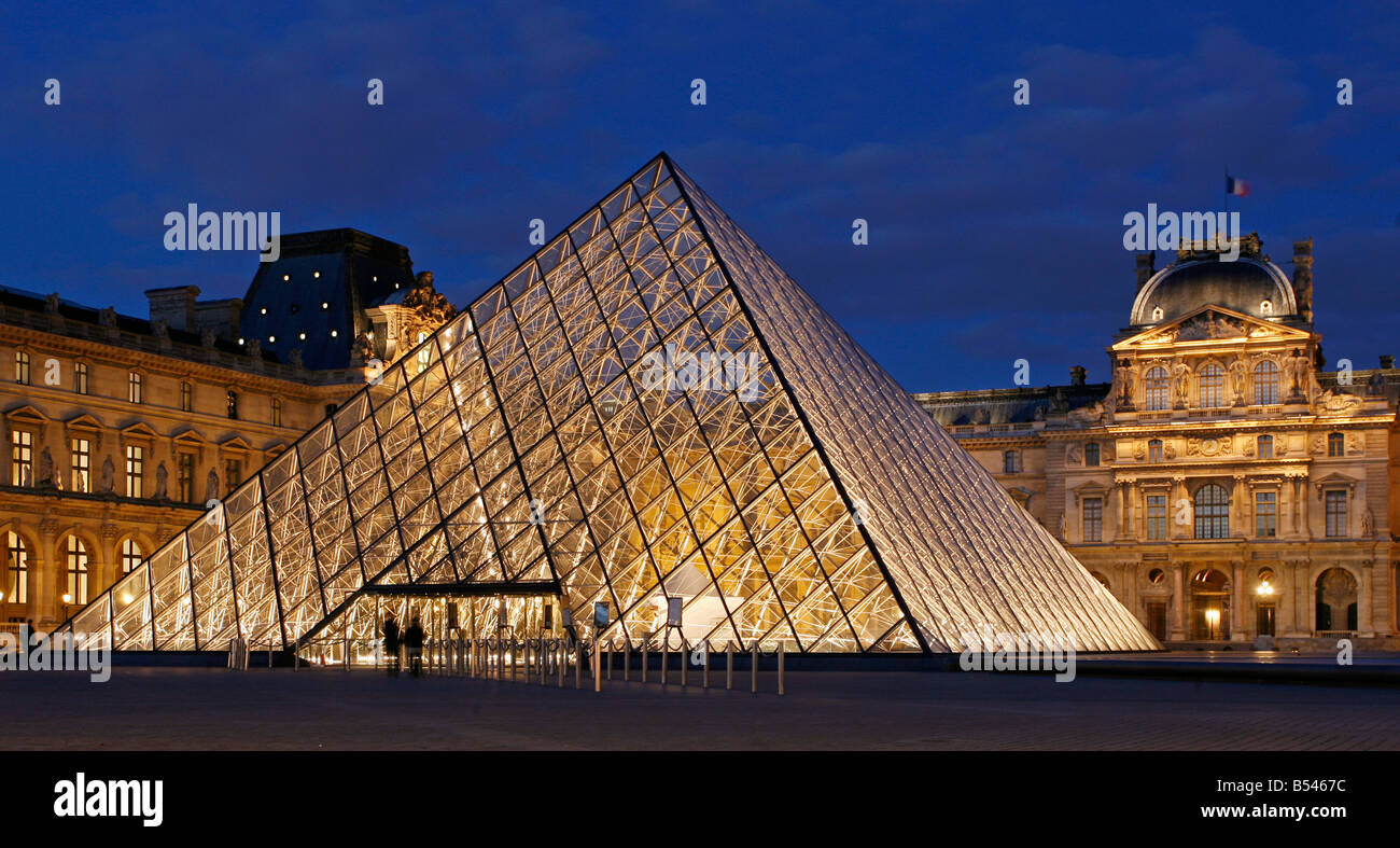 Louvre museum and Pyramids Paris France Stock Photo - Alamy