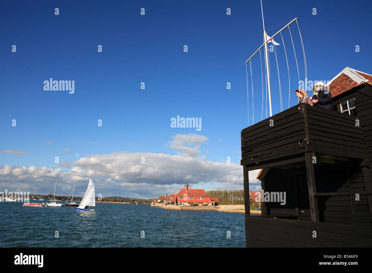 united kingdom west sussex bosham the yacht club during a race Stock ...