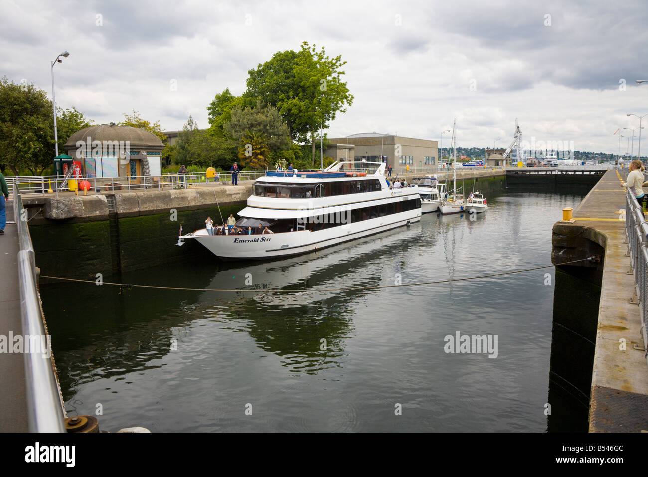 Hiran M. Chittenden Locks, or Ballard Locks, in Salmon Bay north of ...