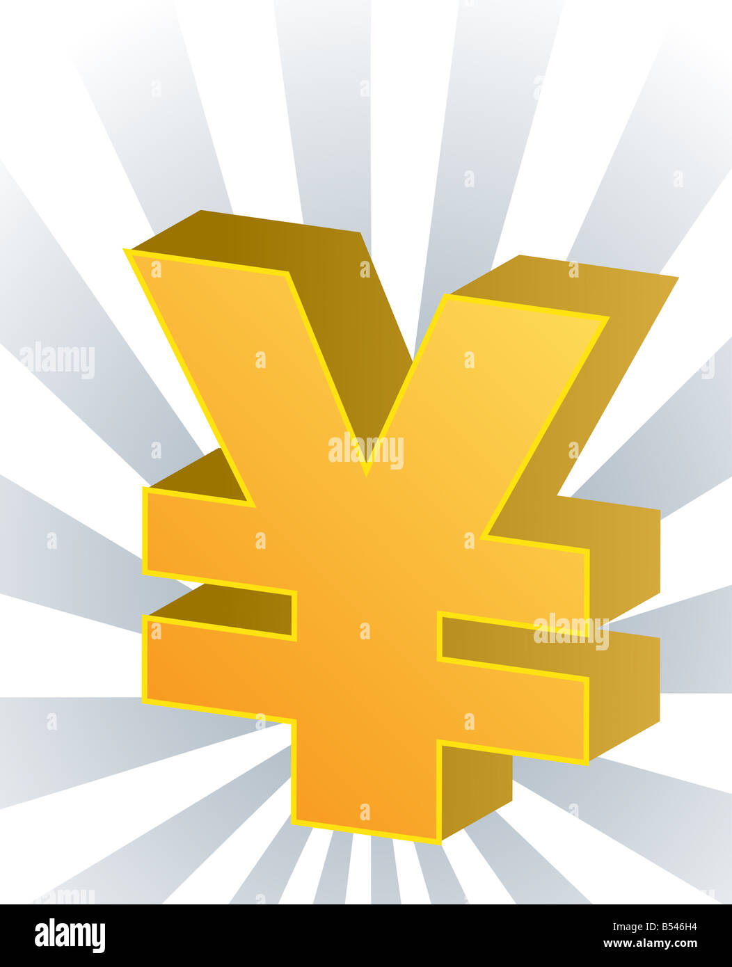 Japanese yen Currency symbol isometric illustration 3d Stock Photo - Alamy