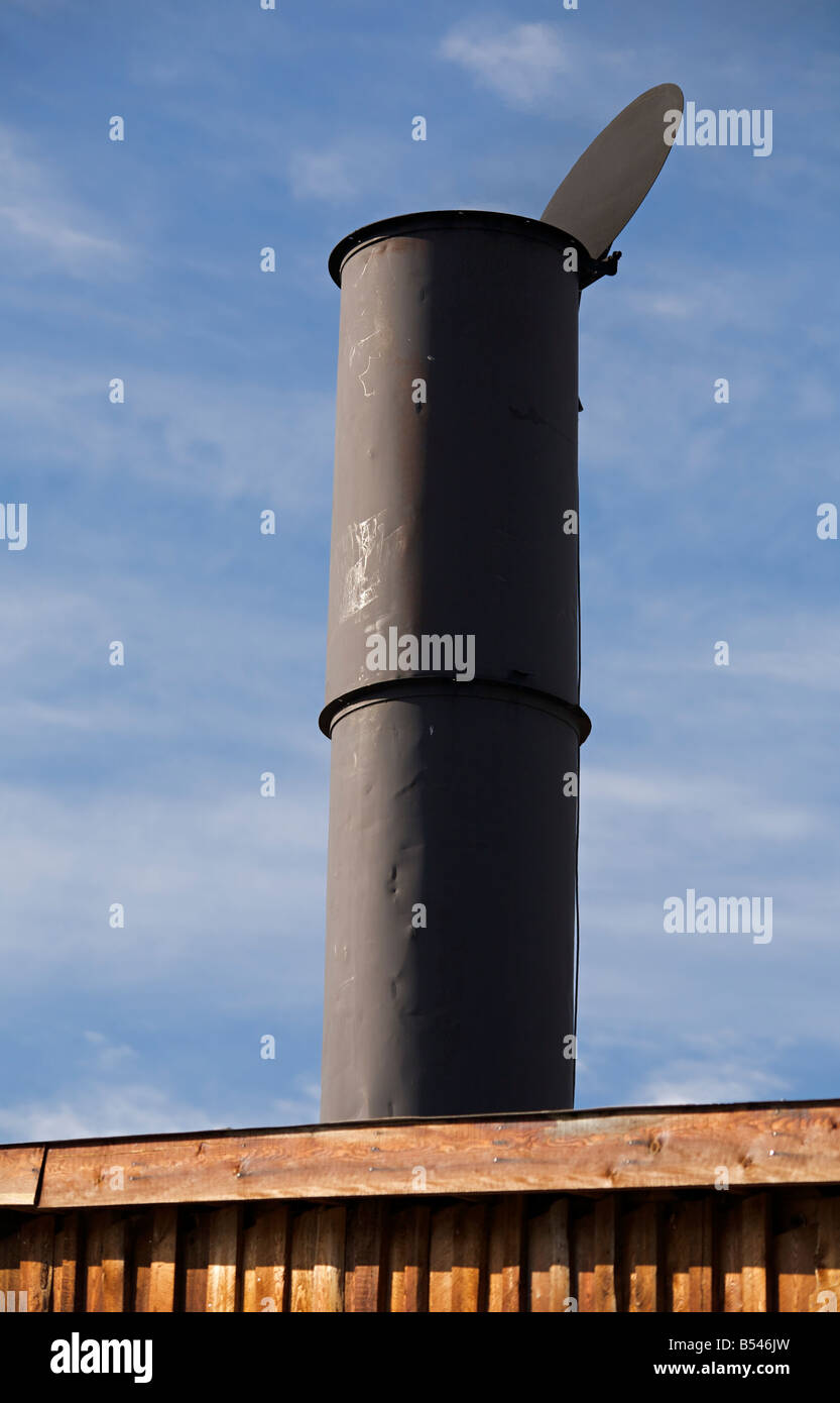 Smoke stack of a steam sawmill Stock Photo - Alamy