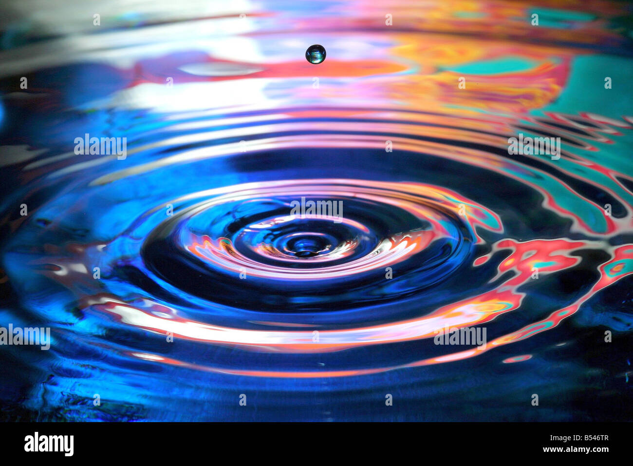A colorful water drop Stock Photo - Alamy