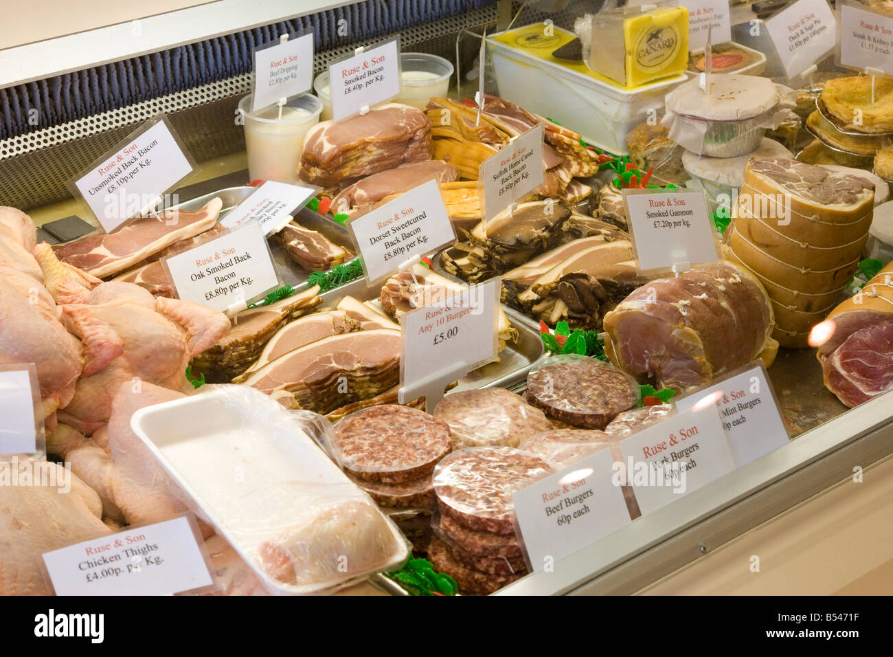 Inside butcher shop food meat hi-res stock photography and images - Alamy