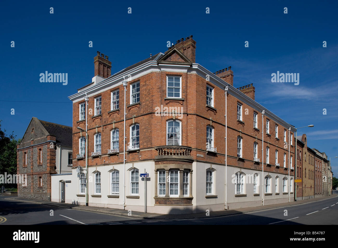 Barnstaple town center typical houses Devon Great Britain United ...