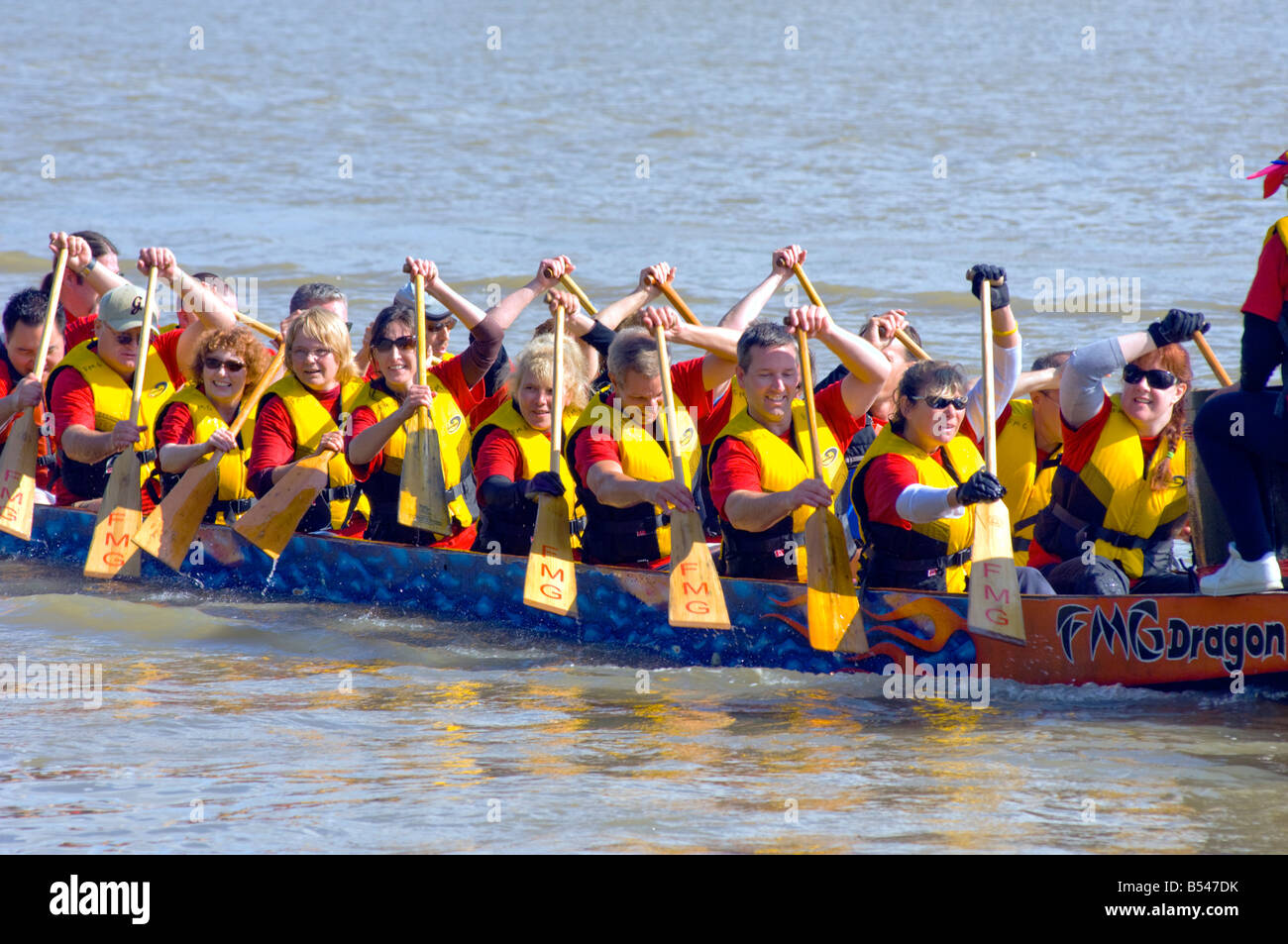 The Red River dragon boat races at the Forks in Winnipeg, Manitoba ...