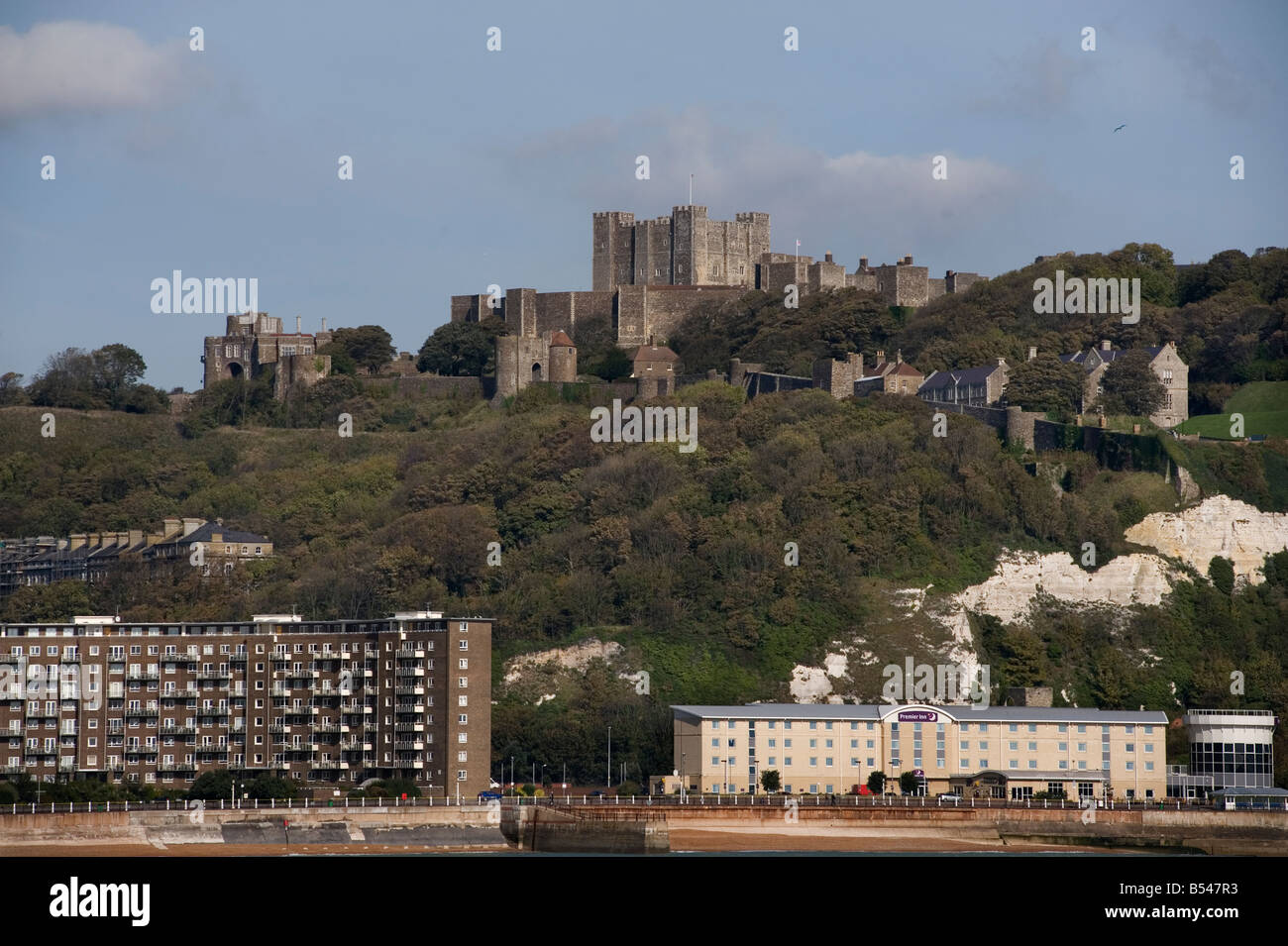 kent Dover Castle Port White Cliffs Ferry port protect Stock Photo - Alamy