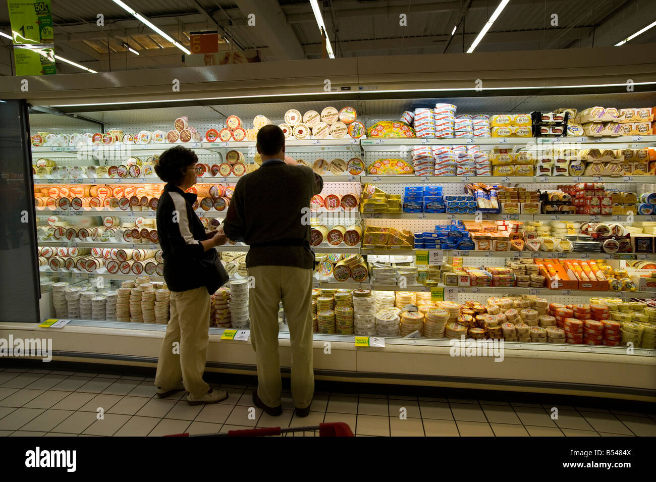france Shopping for cheese in a french superstore Calais 2008 Stock ...