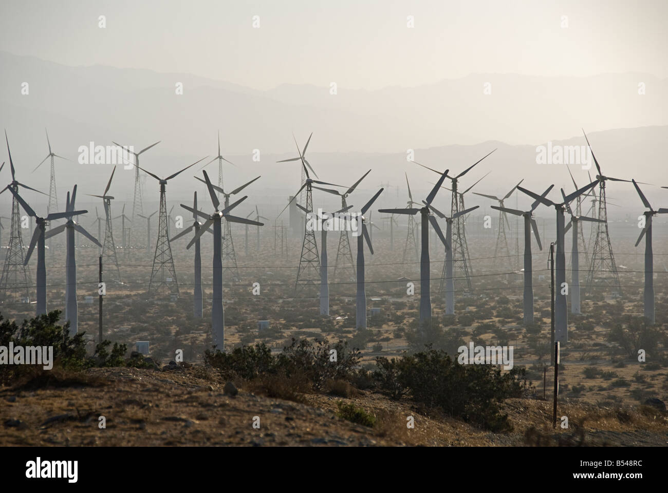 Wind Farm, Turbines, North Palm Springs, CA, San Gorgonio Pass ...