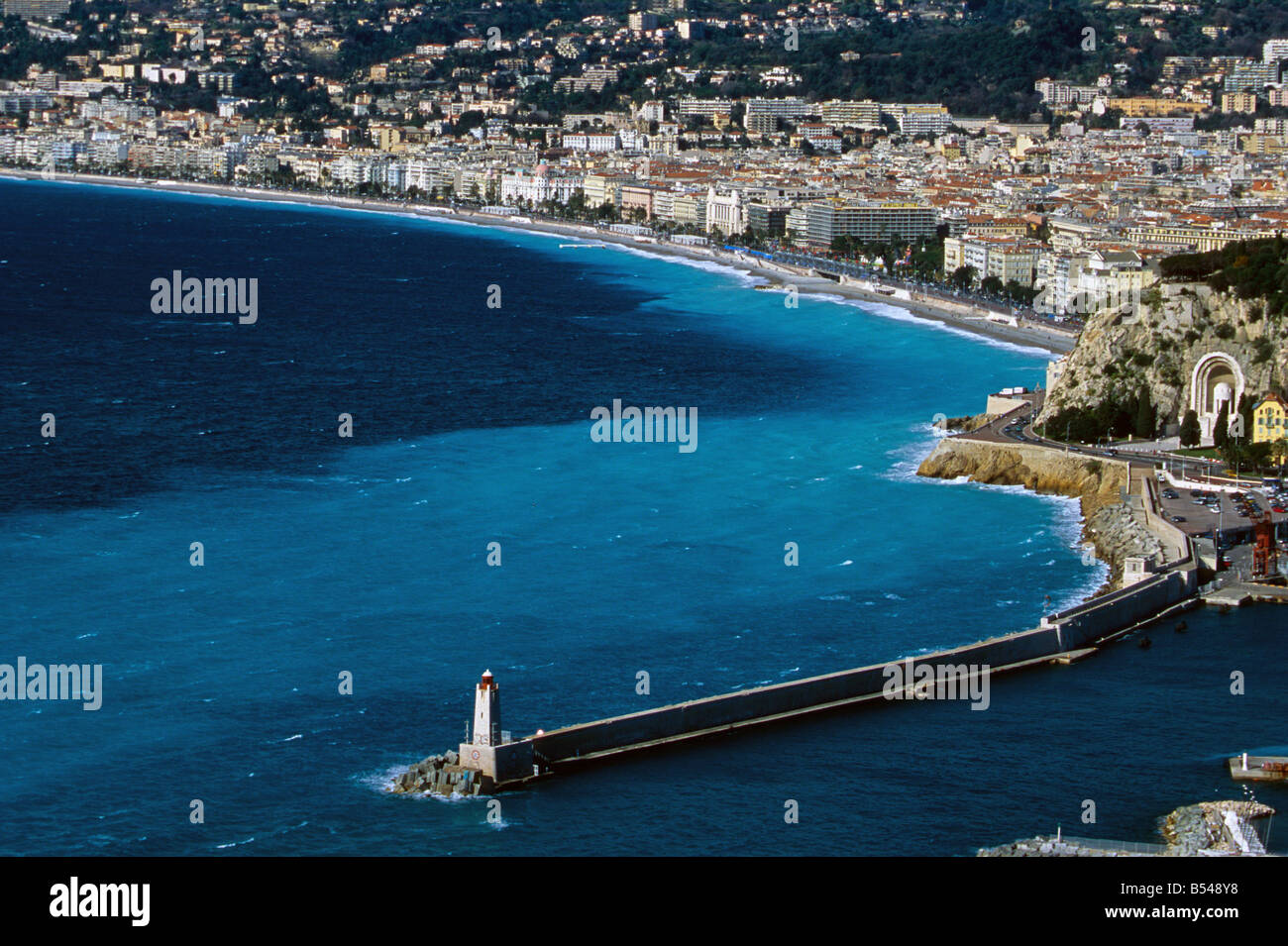 The bay of Nice Alpes-Maritimes French Riviera Cote d'azur 06 paca ...