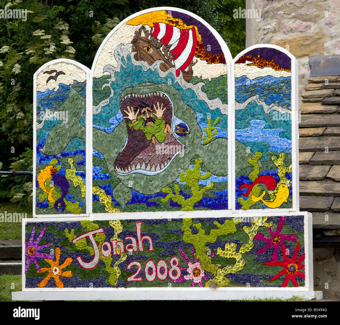 traditional derbyshire well dressing at bakewell 2008 on jonah and the ...