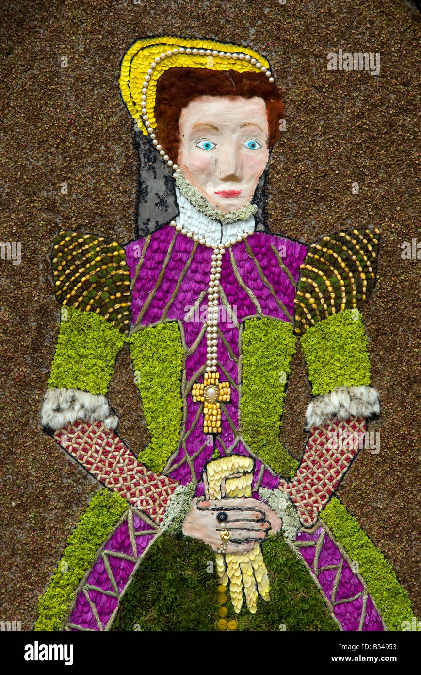 derbyshire village well dressing at bakewell 2008 on bess of hardwick ...