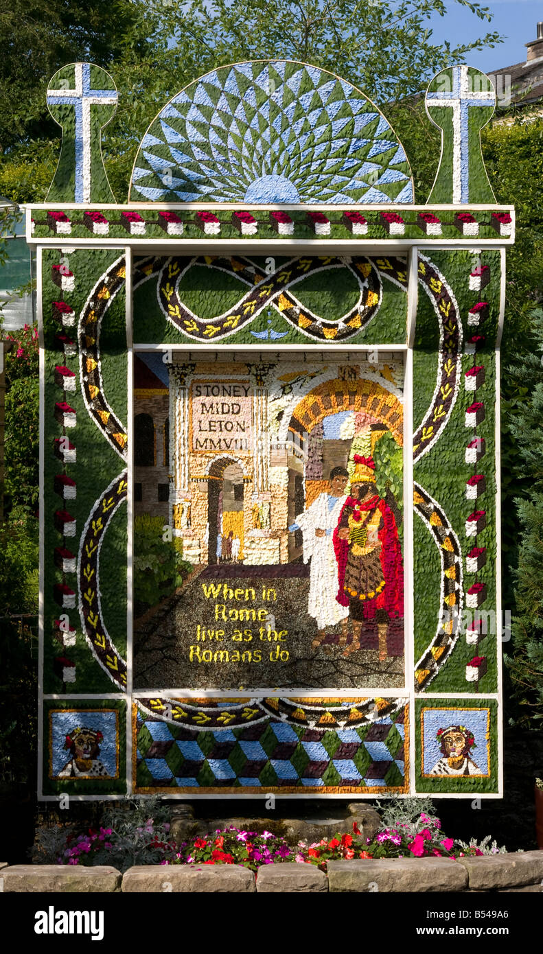traditional english well dressing at stoney middleton village ...