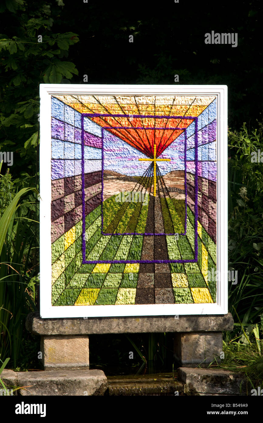traditional english well dressing at stoney middleton village ...