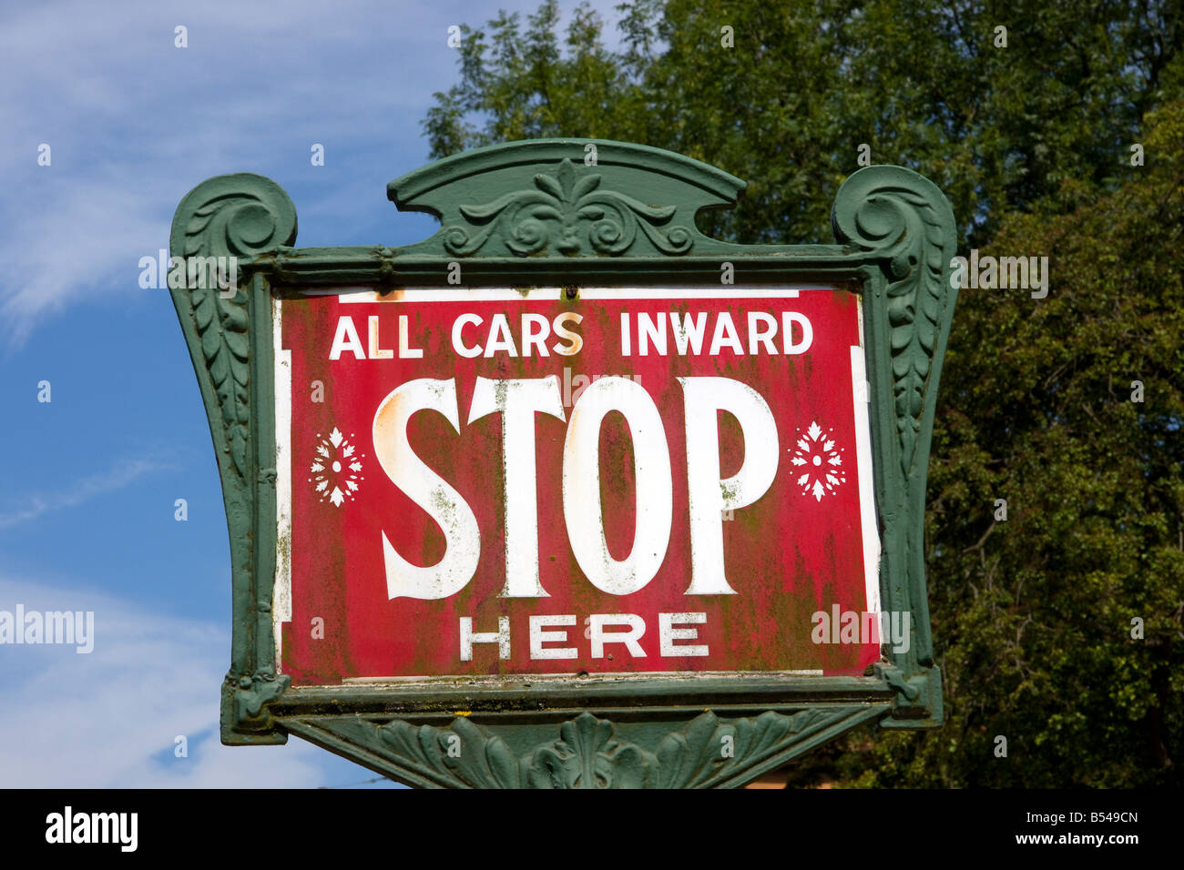 Old Tram Stop Sign Stock Photos Old Tram Stop Sign Stock Close Up Of