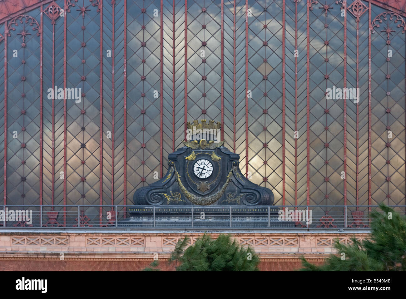 The External Clock in Atocha Station Madrid Stock Photo - Alamy