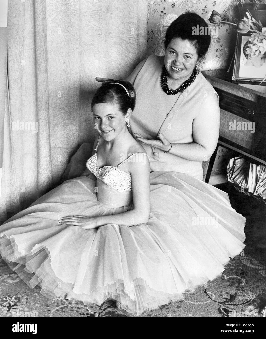 Mrs. Davis Atkins with her daughter Beverley Anne who is competing in a ...