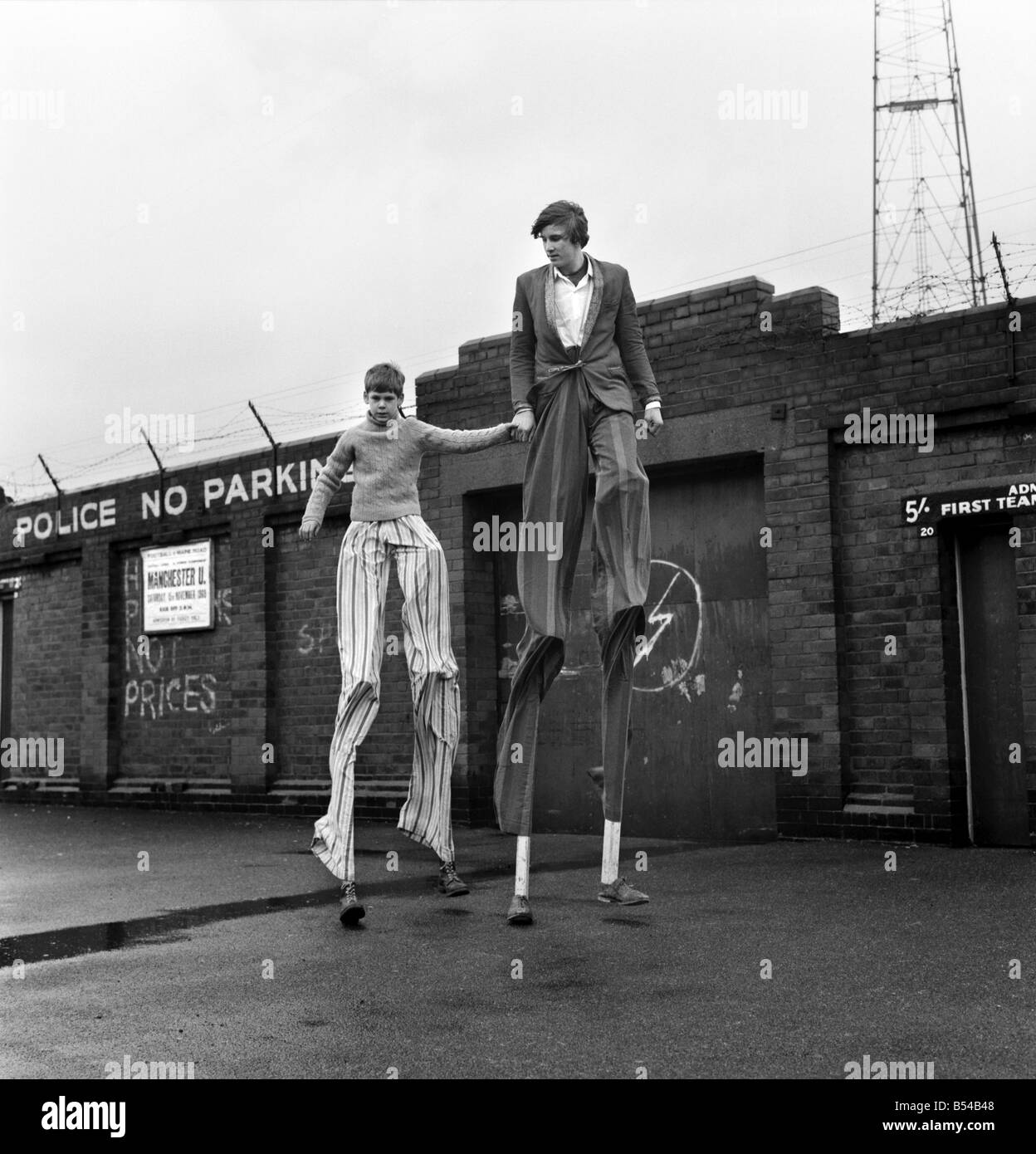 Very handy when you are on stilts - football ground walls might as well ...