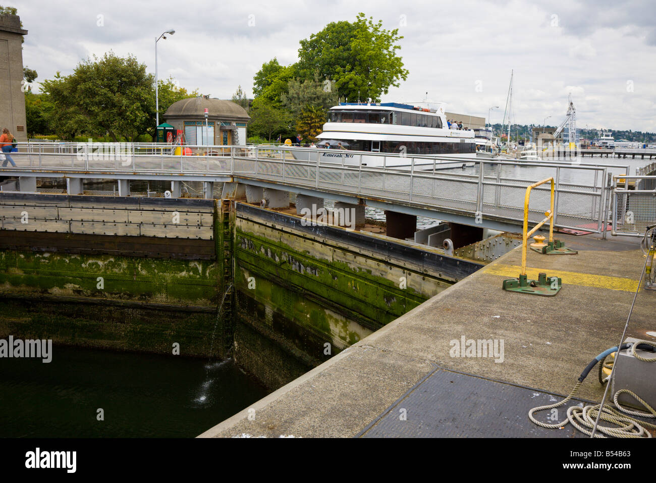 Hiran M. Chittenden Locks, or Ballard Locks, in Salmon Bay north of ...