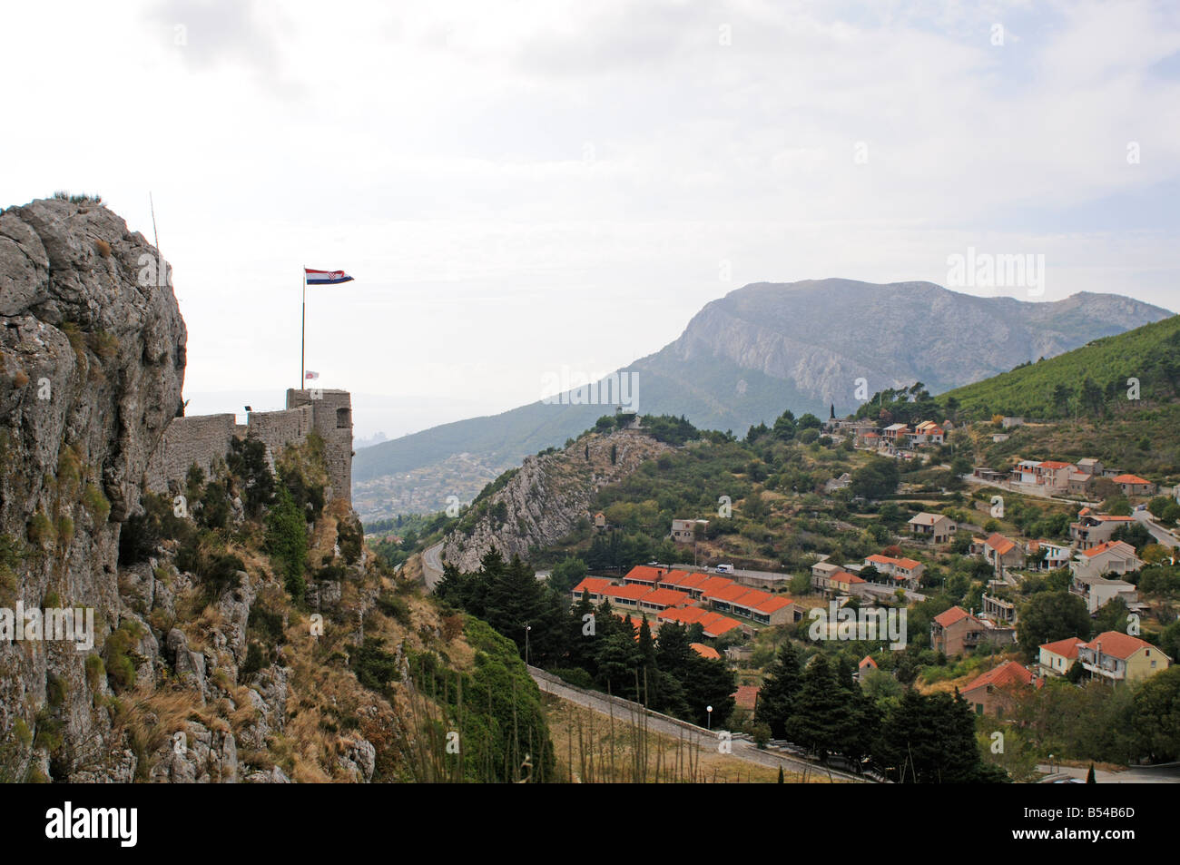 The Fort of Klis and town of Klis Dalmatia Croatia Stock Photo - Alamy