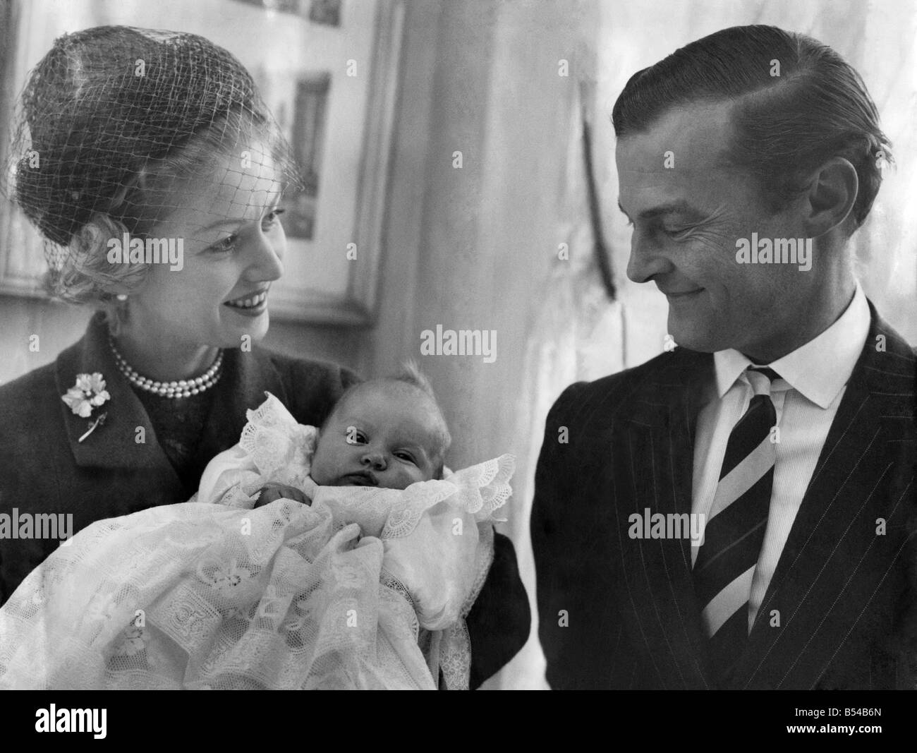 The christening of Lady Henrietta Mary Lilias Bathurst, daughter of ...