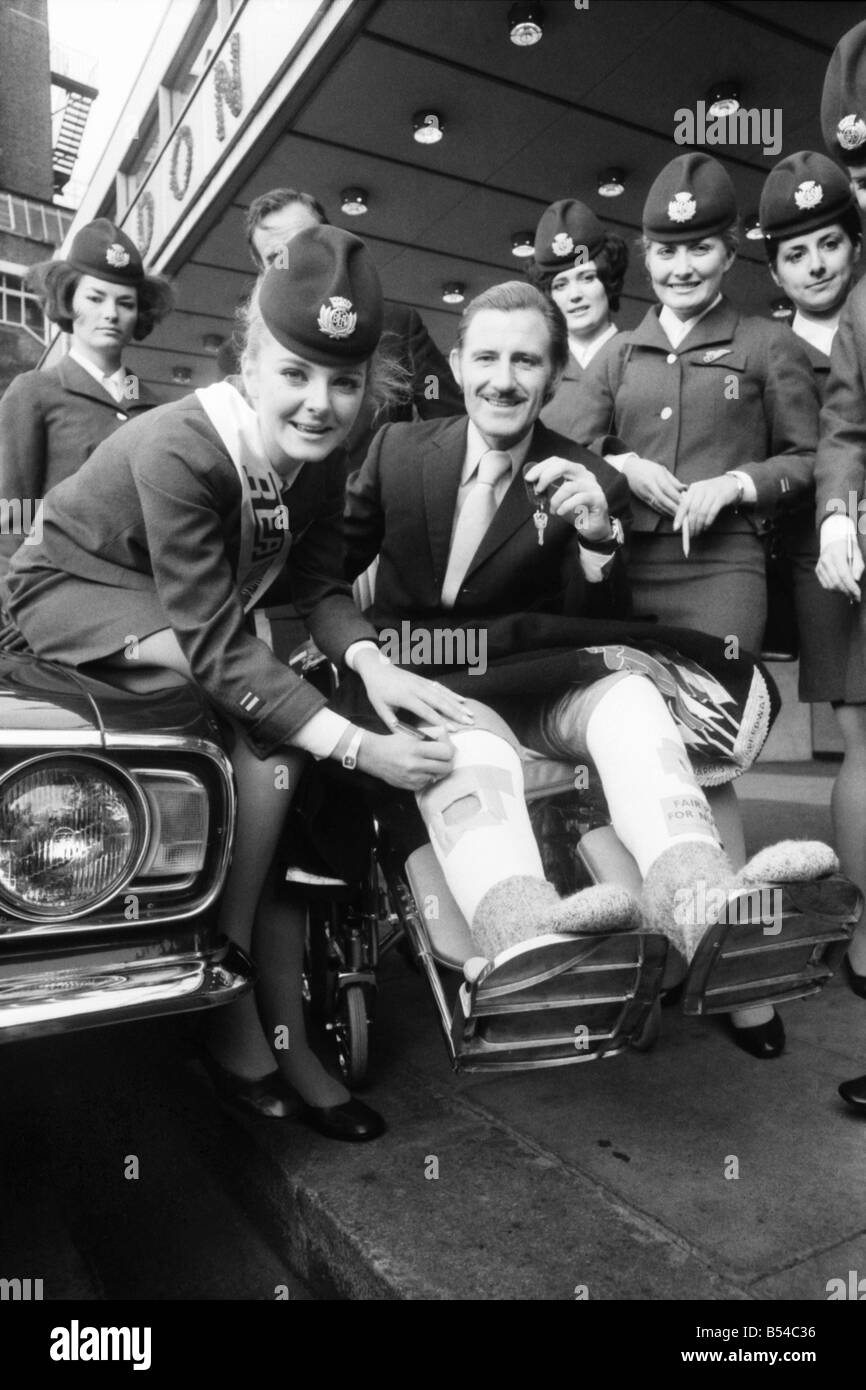 BEA's 'Personality Girl', Heathrow Airport stewardess Heather Angus (21 ...