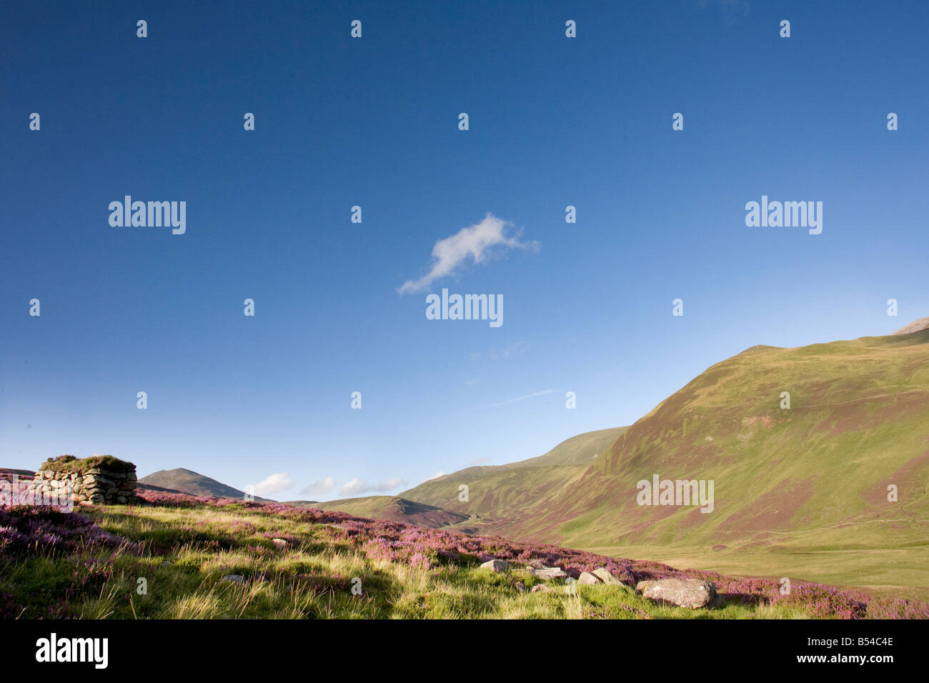 Spittal of Glenshee, looking towards Ski Centre, and mountain summit ...