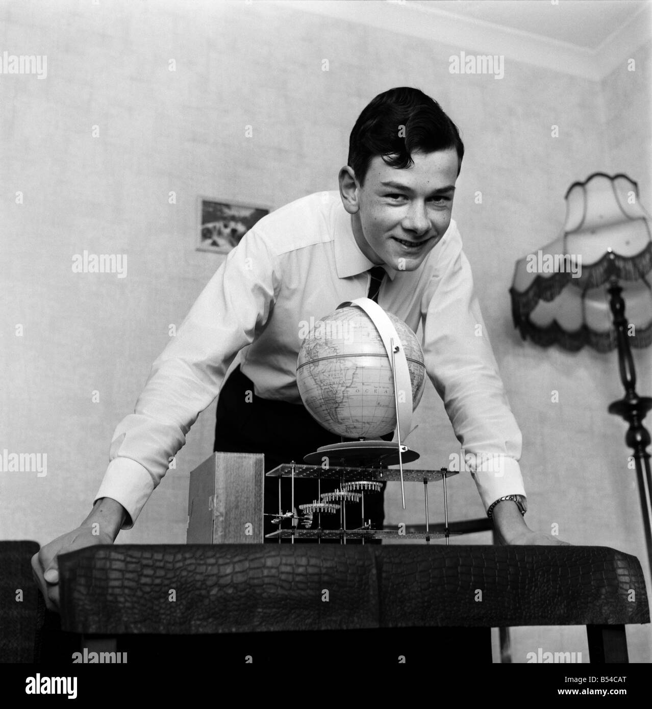 Youth. Teenager. Inventions. 16-year-old Geoffrey Jones with the ...