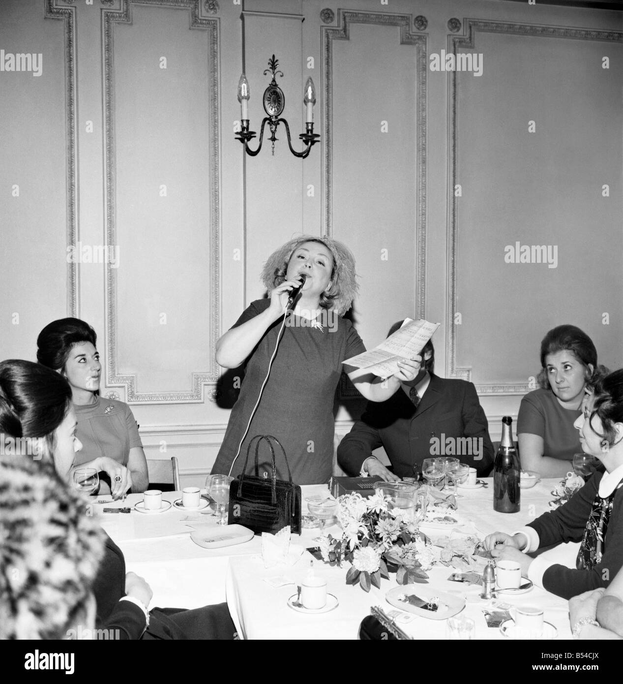 Singer and comedienne Joan Turner sang for her lunch today and brought ...