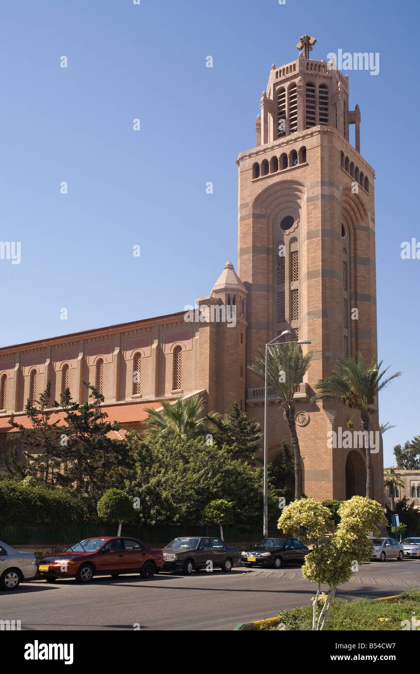 Egypt Port Said cathedral Stock Photo - Alamy