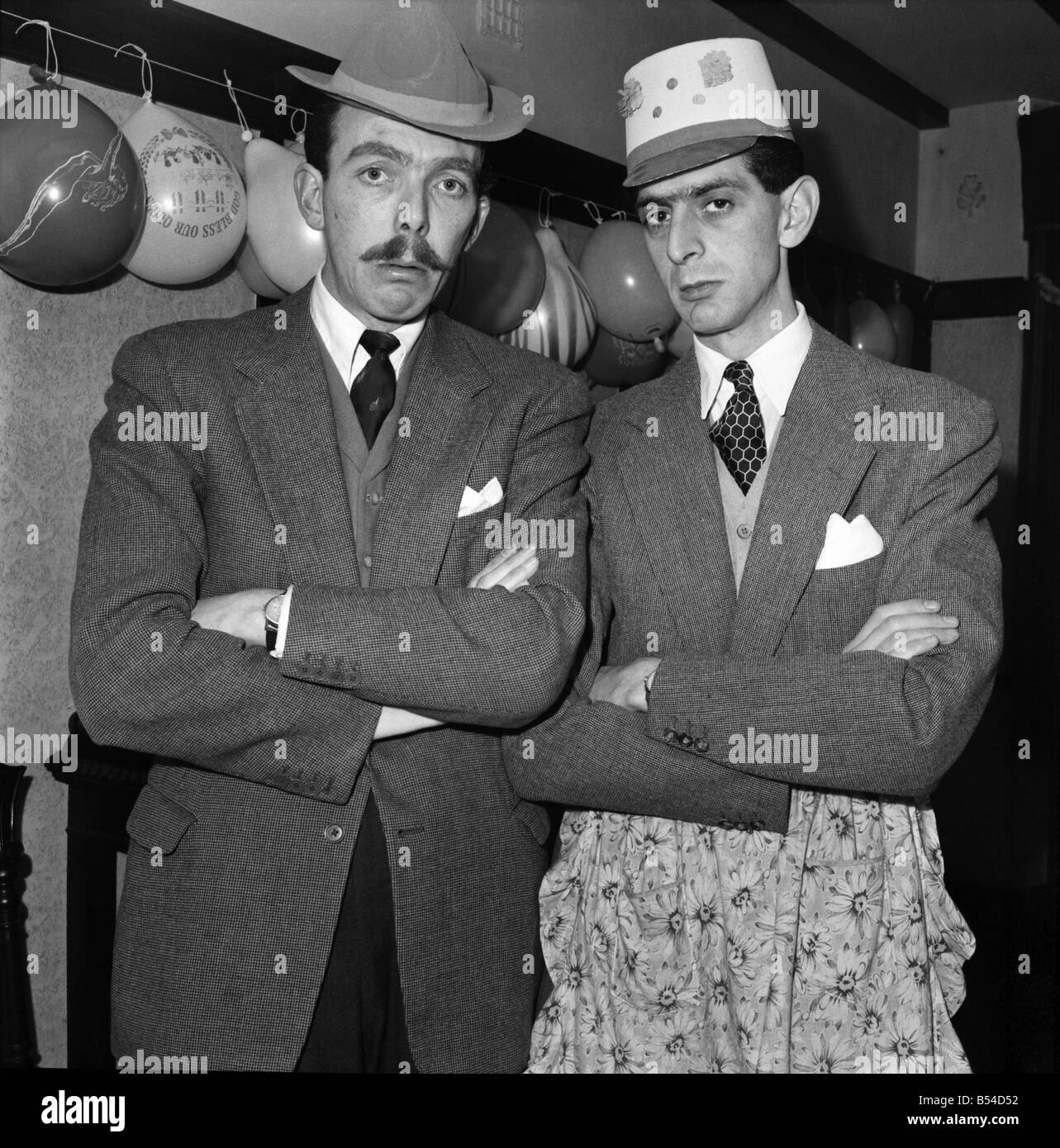 BBC comedy scriptwriters Frank Muir and Denis Norden. December 1952 D82 ...