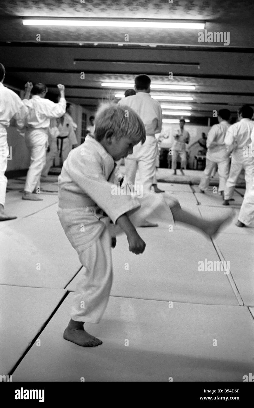 6 year old Robbie Bishop has been learning karate for 5 months, and is ...