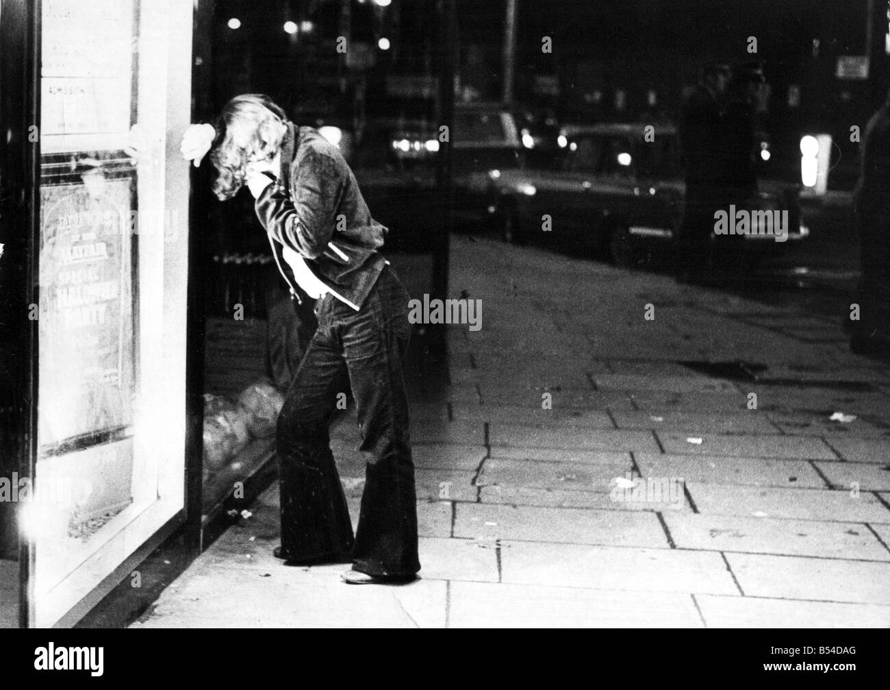 Man after drinking alcohol Black and White Stock Photos & Images - Alamy