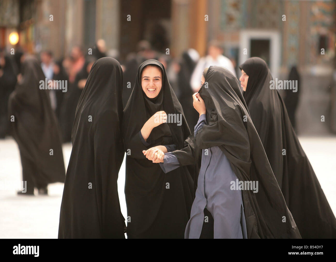 schoolgirls at the holy shrine in the city of Qum Iran Local Caption ...