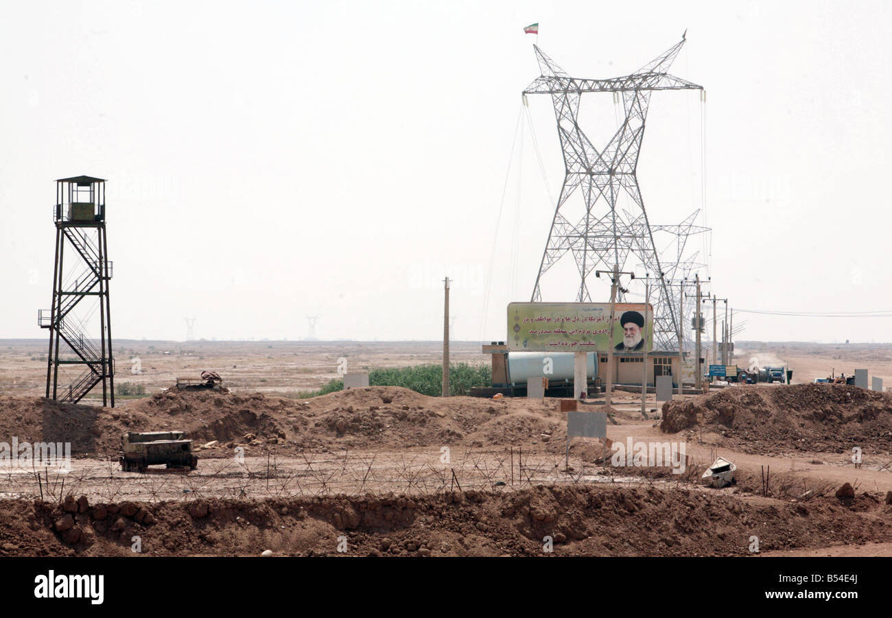 the border between Iran and Iraq near Basra Local Caption Iran Stock ...
