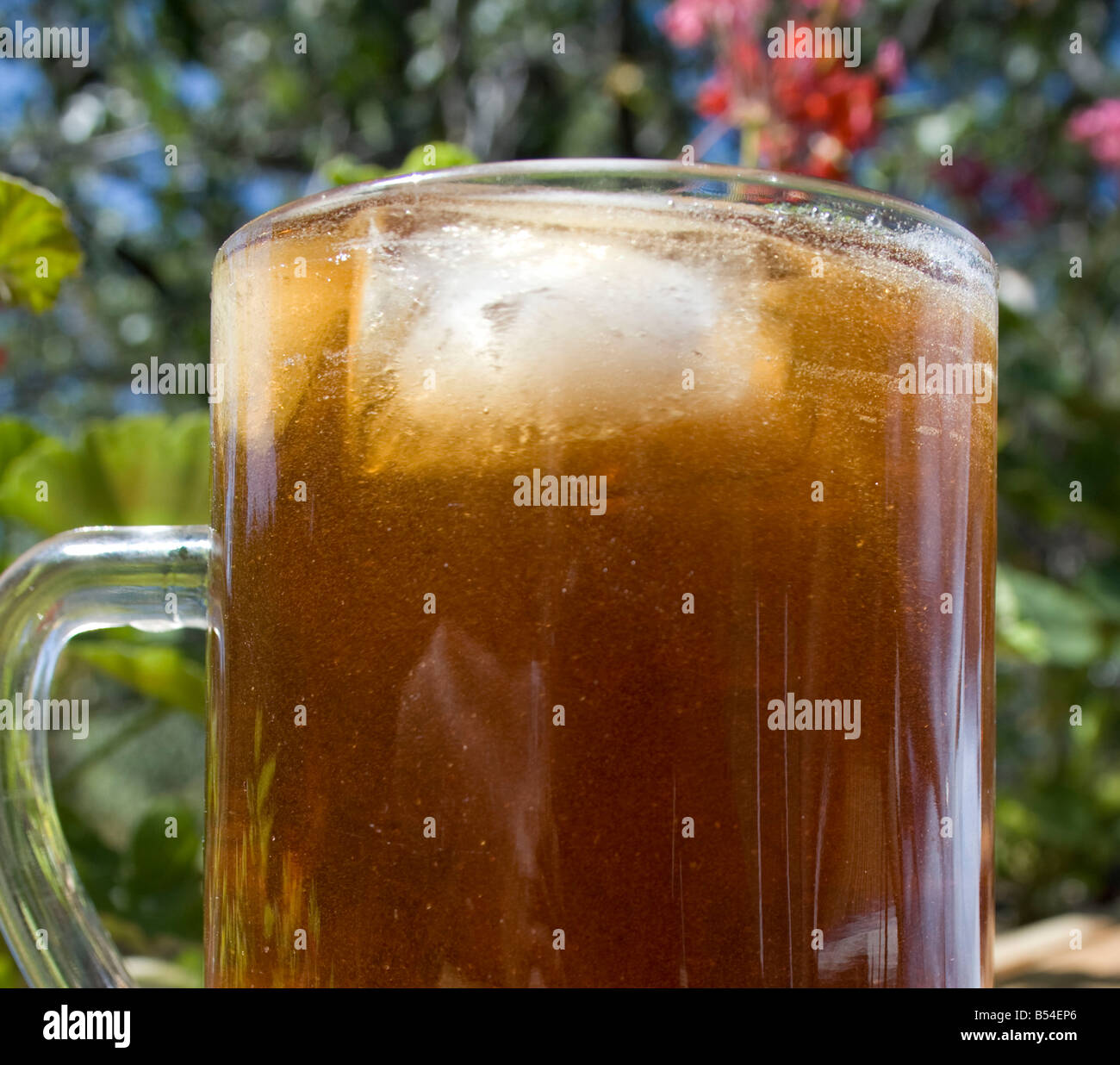Still Life Iced tea in clear glass with or without sugar Stock Photo ...