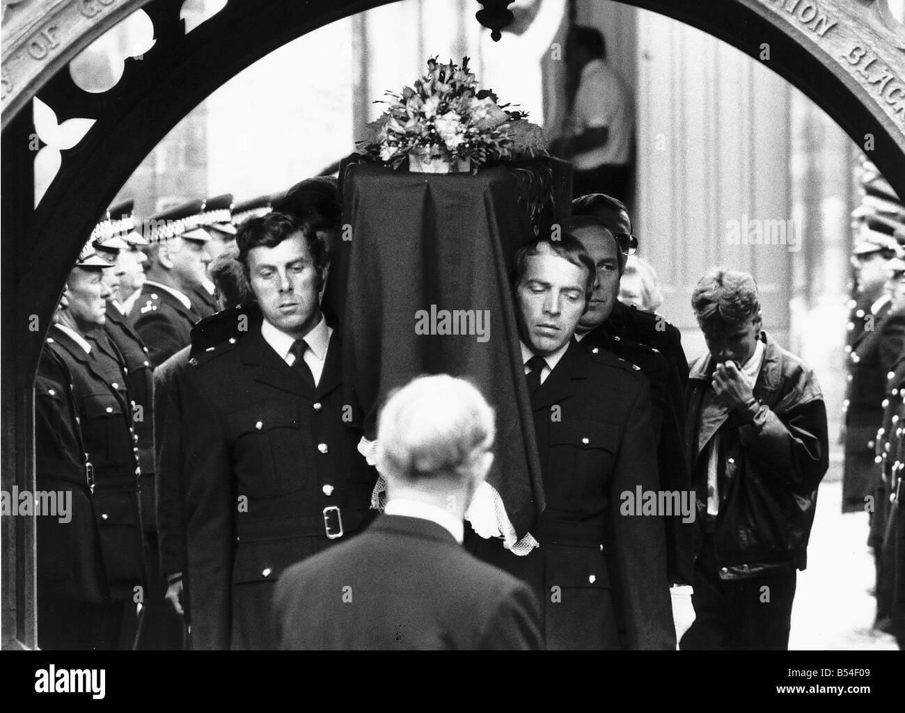 Coffin of policeman Roger Brereton at the parish church of St Marys in ...