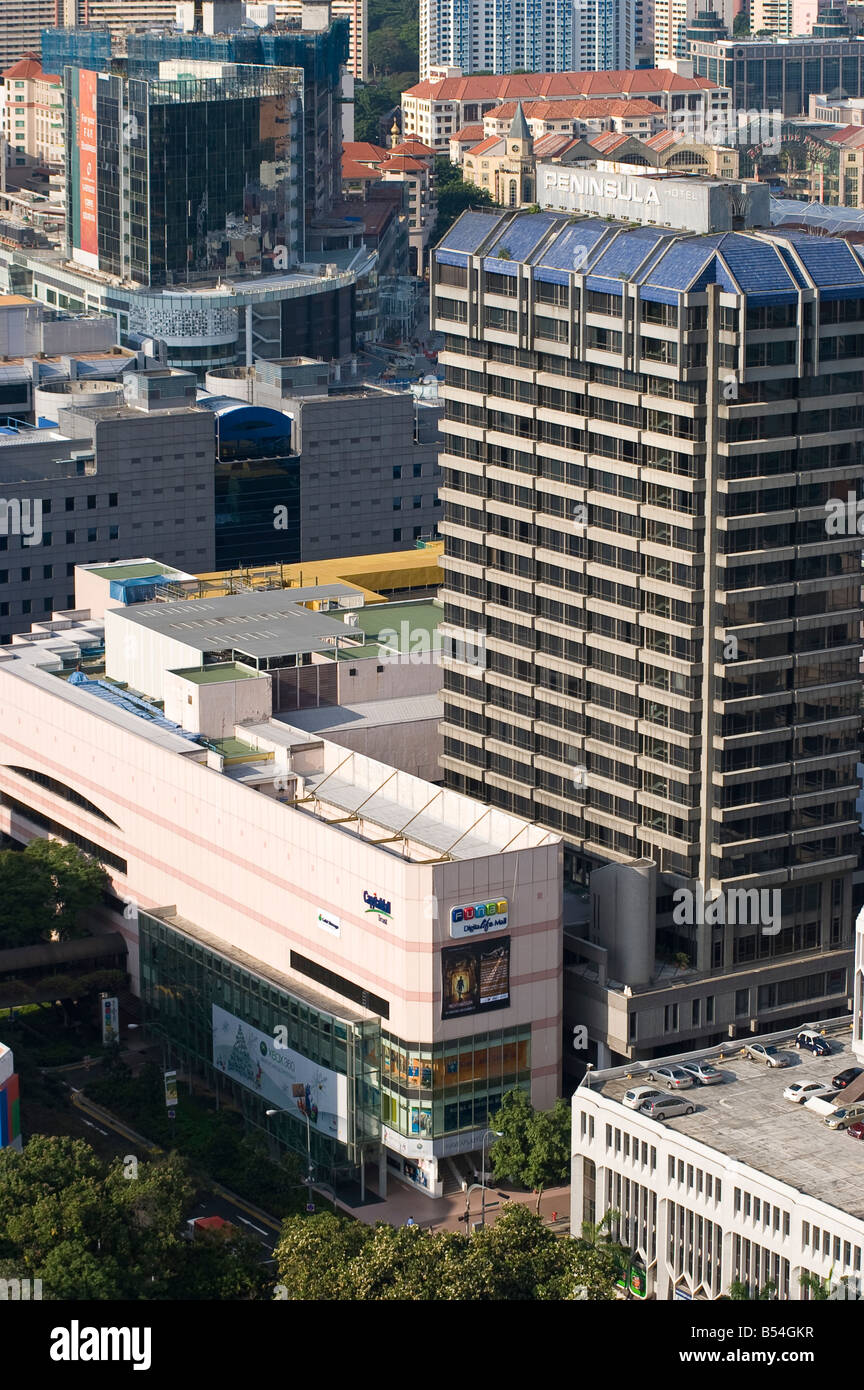 Funan IT Mall and Peninsula Hotel Stock Photo - Alamy