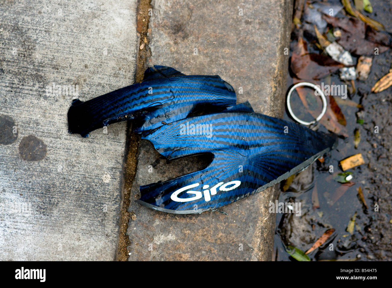 Smashed helmet hi-res stock photography and images - Alamy