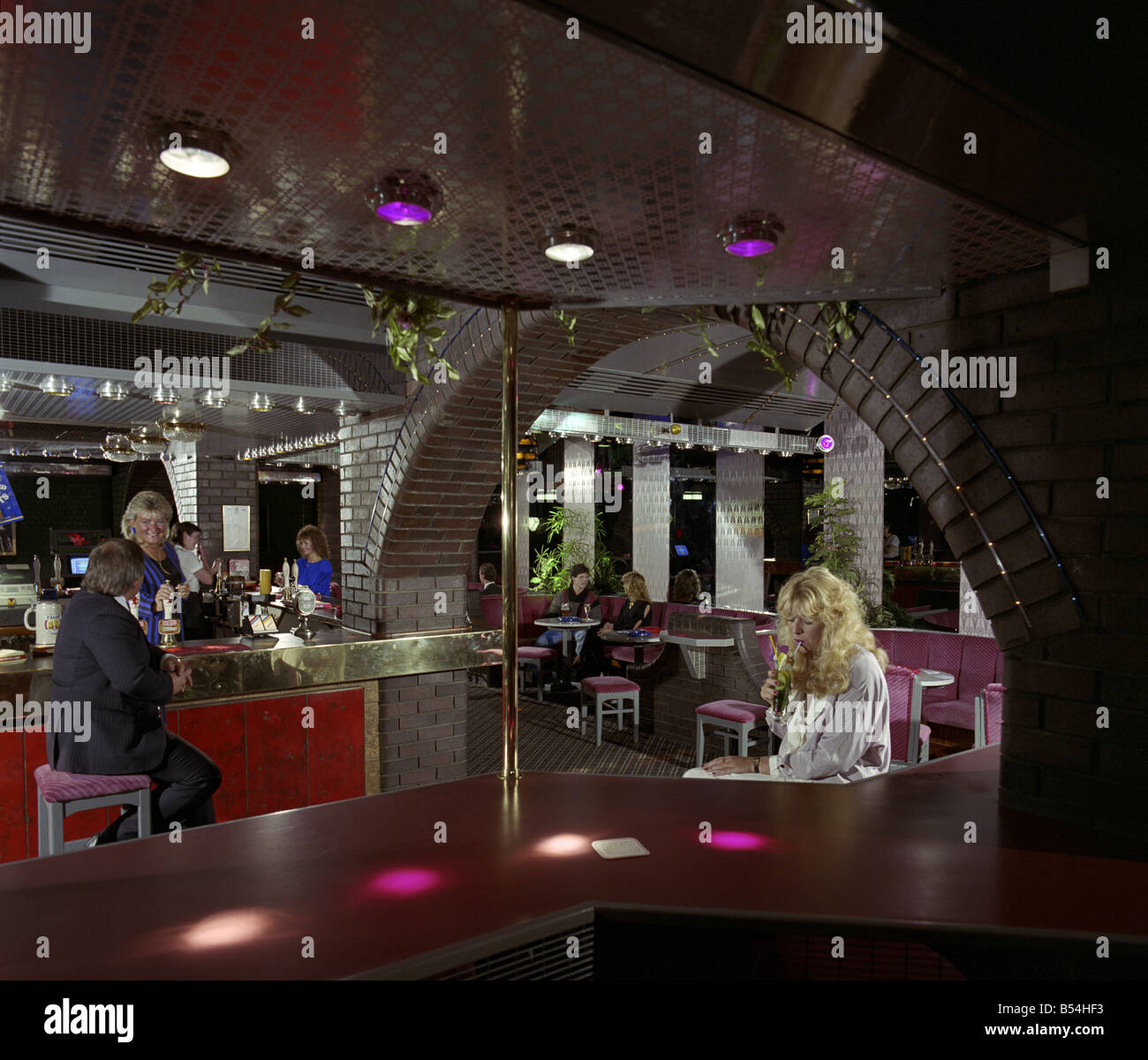 British Pub Bar Interior Stock Photo - Alamy