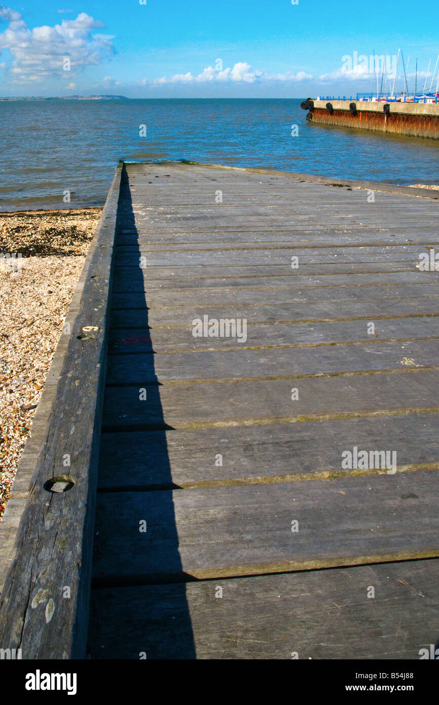 Causway at Herne Bay, Kent, England, UK. Portrait colour photograph ...