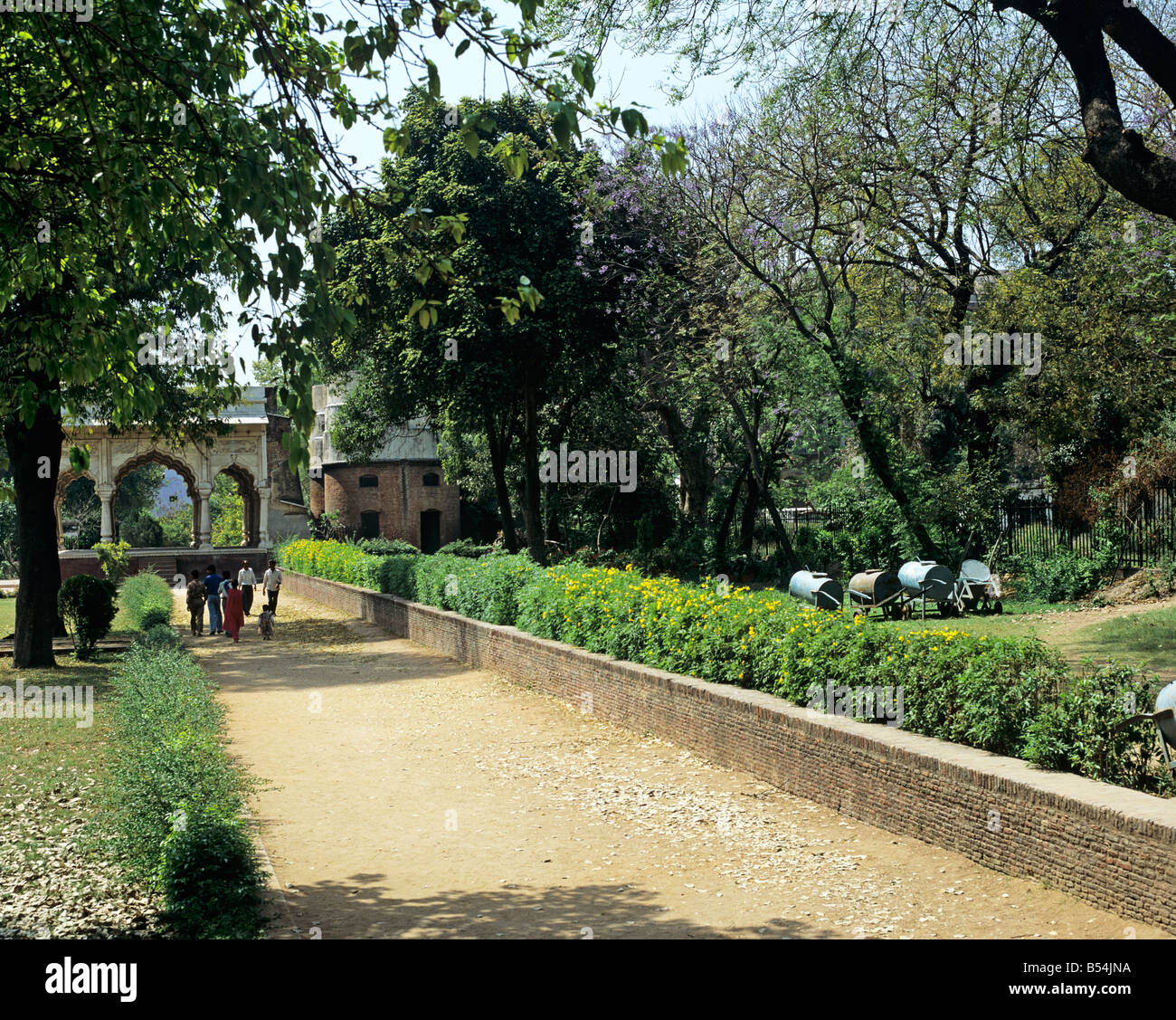 Garden Of the Red Fort Delhi India Asia Stock Photo - Alamy